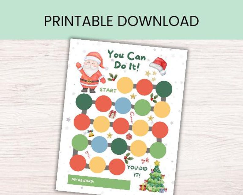 Christmas Reward Chart Bundle | Printable Holiday Sticker, Behavior ...