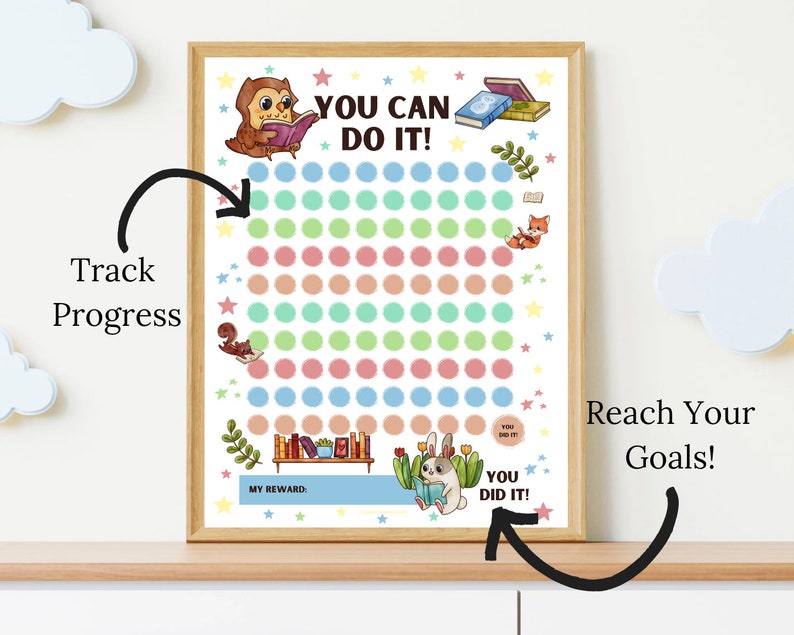 Printable Reading Chart, Reading Reward Chart, Reading Log, Book Log ...