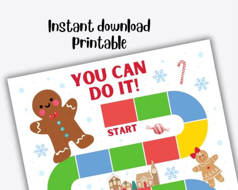 Gingerbread Reward Chart: Christmas Holiday Habit Tracker (printable ...
