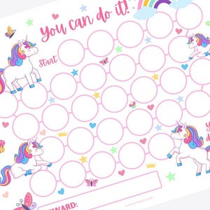 Unicorn Reward Chart for Girls Bundle – Printable Behavior Chart ...