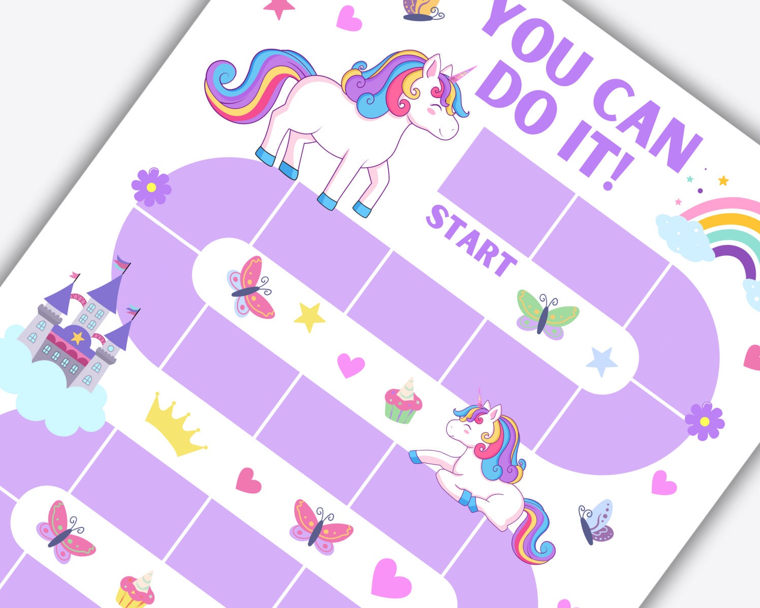 Printable Unicorn Reward Chart: Kids Chore & Potty Training (PDF ...