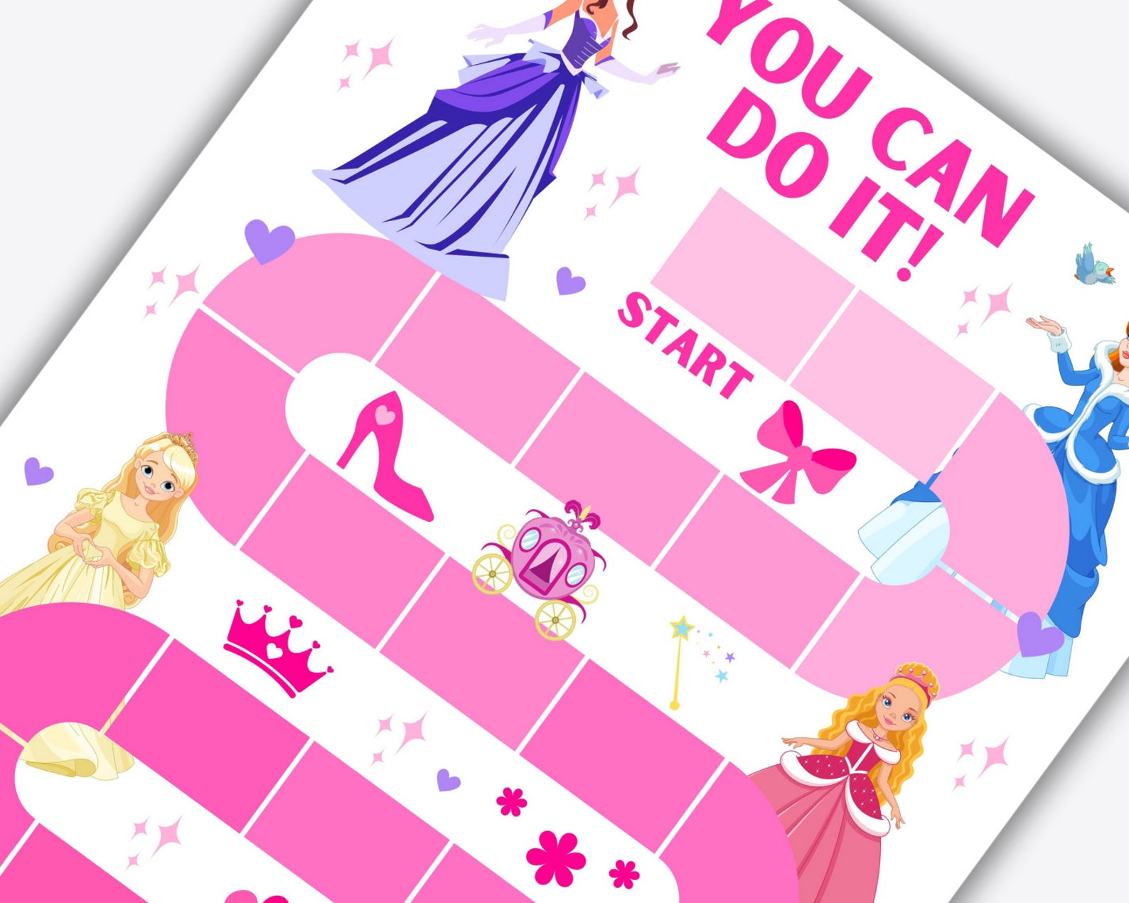 Girls Princess Reward Chart Printable, Kids Reward Chart, Behaviour ...