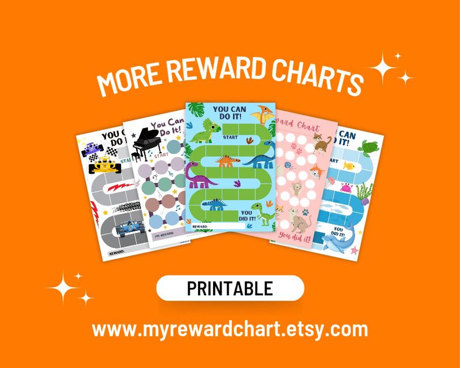 Reward Chart Printable, Sticker Chart, Good Behavior, Points System ...