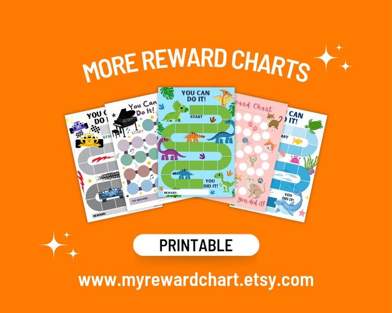 Reward Chart Printable, Sticker Chart, Good Behavior, Points System ...