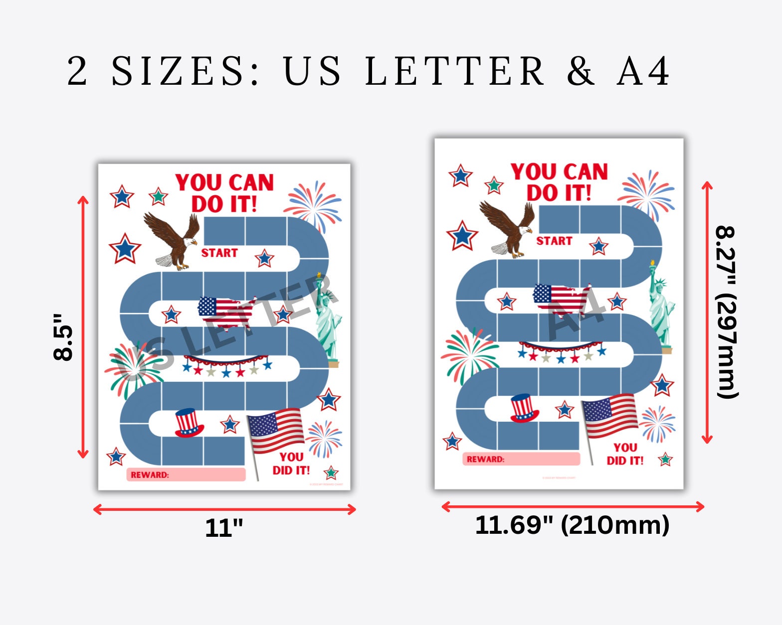 Printable Patriotic Reward Chart, Printable Potty Training Chart ...