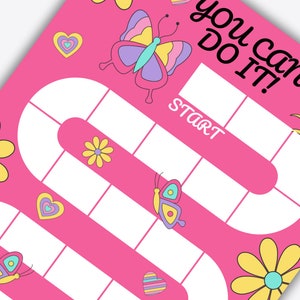 Printable Flower Reward Chart for Girls, Groovy Reward Chart, Pink ...