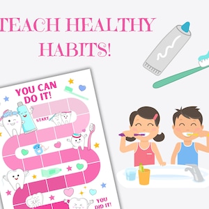 Reward Chart, Brush Your Teeth Reward Chart, Kids Reward Chart, Teeth ...