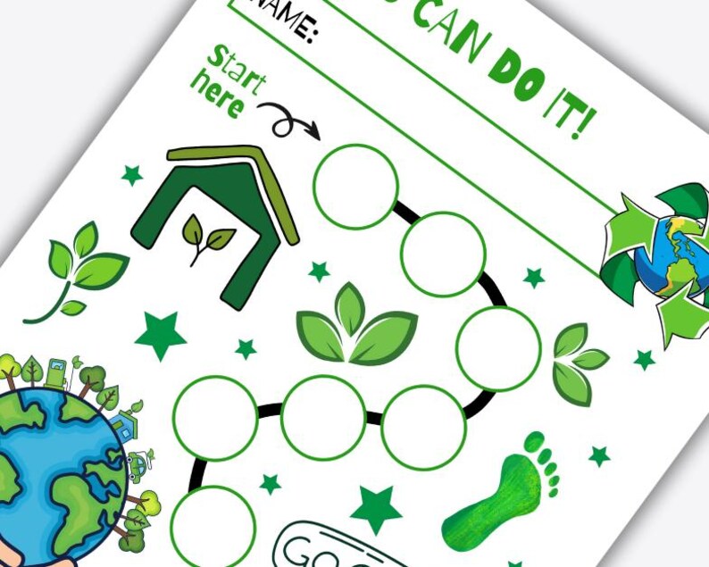Recycle Reward Chart: Kids Eco Habit Tracker (printable Download) - Etsy
