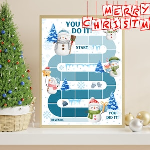 Snowman Reward Chart: Winter Potty Training, Good Behavior (PDF) - Etsy