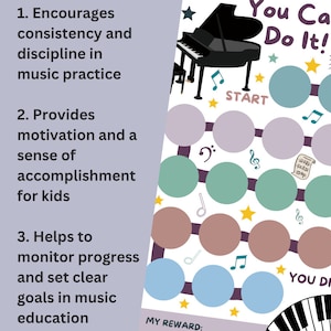 Printable Piano Reward Chart, Music Reward Chart, Piano Practice Chart ...