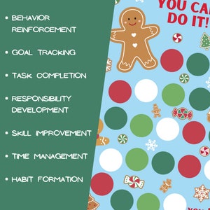 Printable Gingerbread Reward Chart: Christmas Behavior Tracker (PDF) - Etsy