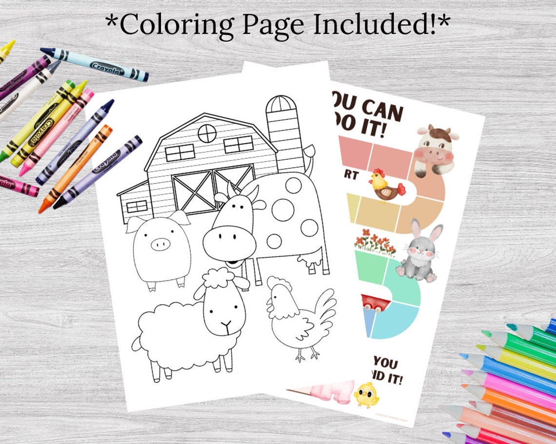 Farm Reward Chart Printable Sticker Chart Classroom Sticker - Etsy