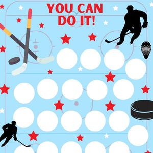 Hockey Reward Chart, Sport Reward Chart, Hockey Sticker Chart, Behavior ...