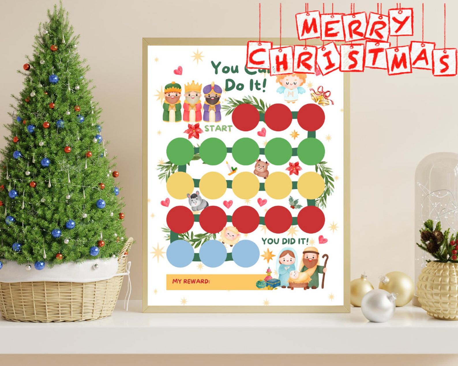 Nativity Scene Reward Chart: Christmas Potty Training (printable PDF ...
