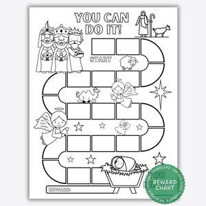 Christmas Coloring Reward Chart Bundle – Printable Holiday Behavior ...