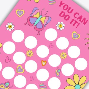 Printable Flower Reward Chart for Girls, Groovy Reward Chart, Flower ...