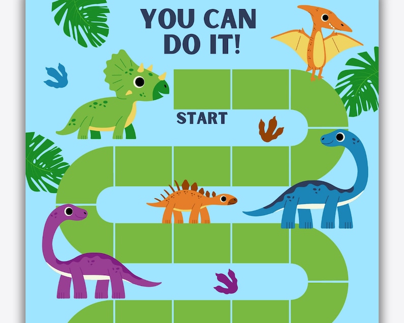 Dinosaur Potty Training Chart for Toddlers – Dino Sticker Reward Chart ...