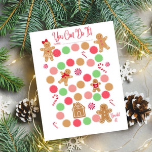 Printable Gingerbread Reward Chart, Christmas Reward Chart, Potty ...