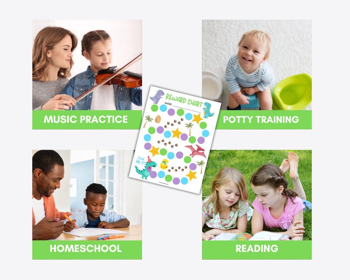 Dino Potty Training Chart Printable Potty Training Chart - Etsy