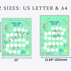 Printable Music Reward Chart, Music Practice, Violin Practice Chart ...