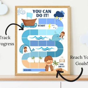Jonah and the Whale Reward Chart, Church School Sticker Chart for Kids ...