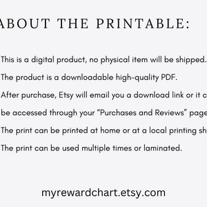 Printable Robot Reward Chart for Boys: Potty Training, Behavior ...