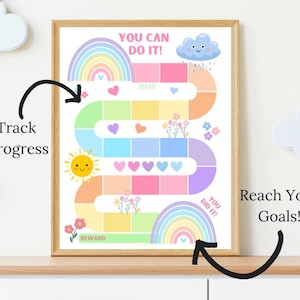 Rainbow Reward Chart Bundle, Printable Sticker Chart, Incentive Chart ...