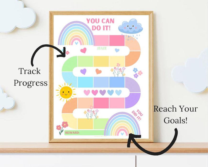 Rainbow Reward Chart Bundle, Printable Sticker Chart, Incentive Chart ...