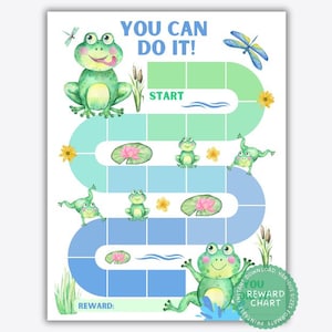 Printable Frog Reward Chart: Kids Habit & Potty Training (PDF) - Etsy