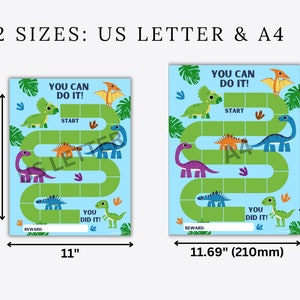 Dinosaur Potty Training Chart for Toddlers – Dino Sticker Reward Chart ...