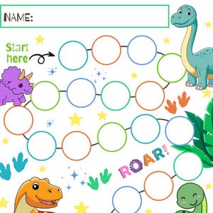 Dinosaur Potty Training Chart for Toddlers – Dino Sticker Reward Chart ...