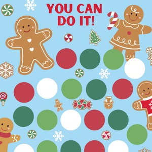 Printable Gingerbread Reward Chart: Christmas Behavior Tracker (PDF) - Etsy