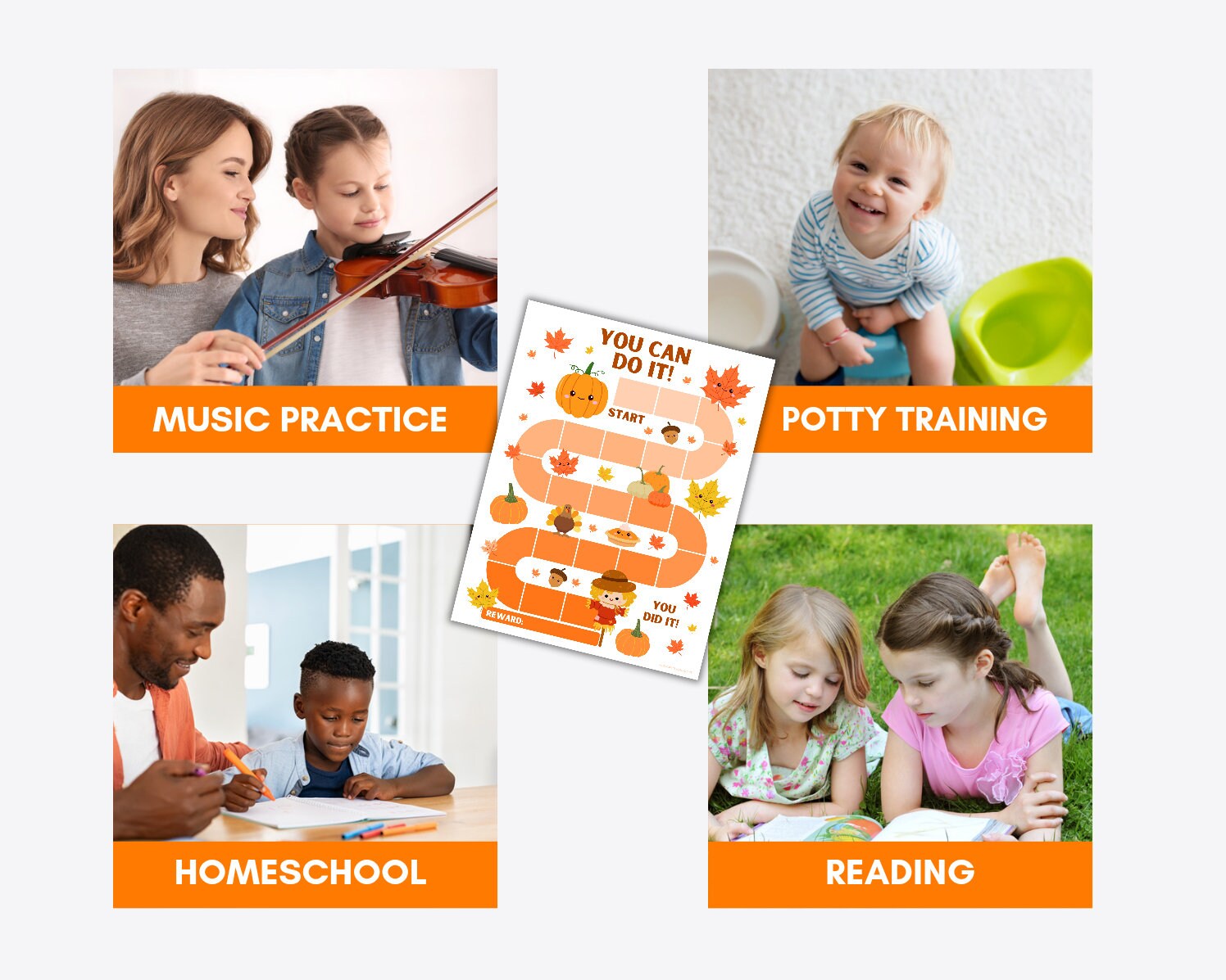 Fall Reward Chart for Kids With Scarecrow, Pumpkins, and Leaves - Etsy