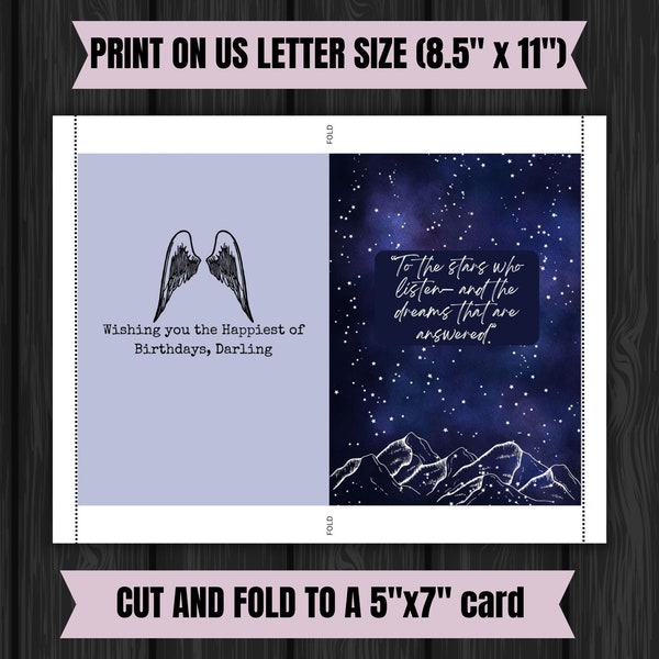 Acotar Birthday Card - Etsy