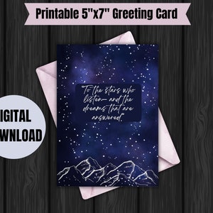 ACOTAR Digital Printable Birthday Greeting Card - Foldable or ...