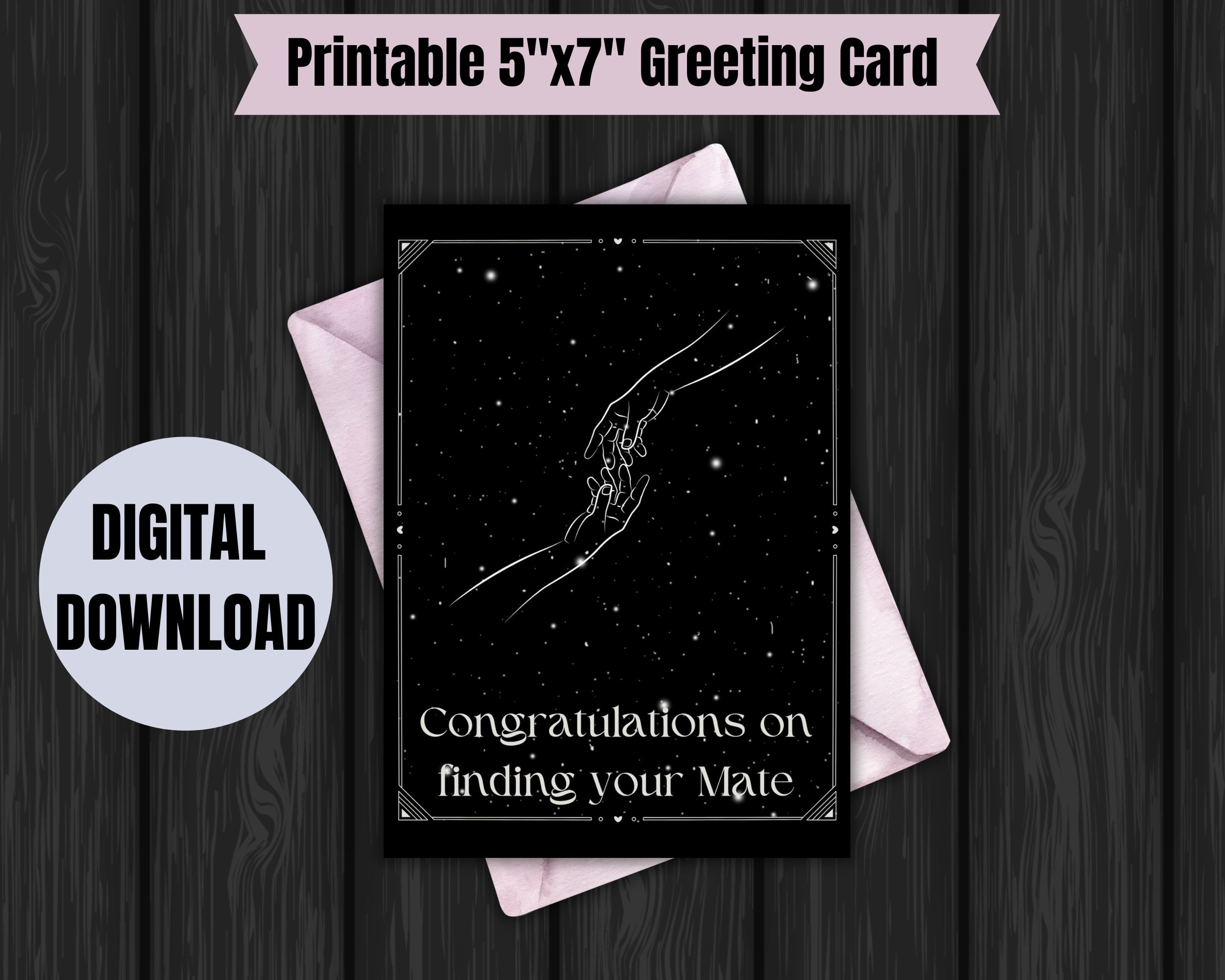 ACOTAR Digital Printable Engagement/wedding Greeting Card. - Etsy