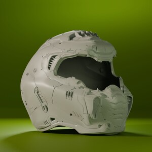 Doom Slayer Helmet Cosplay 3D Print - 3D Printed Helmet/replica - Doom ...