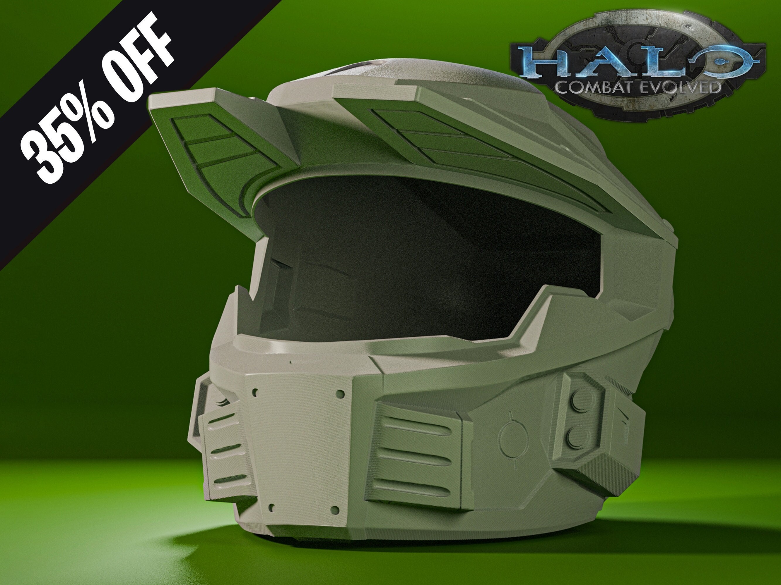 Halo CE: MK V Helmet Cosplay 3D Print 3D Printed Helmet/replica Halo Props Cosplay Helmet DIY ...