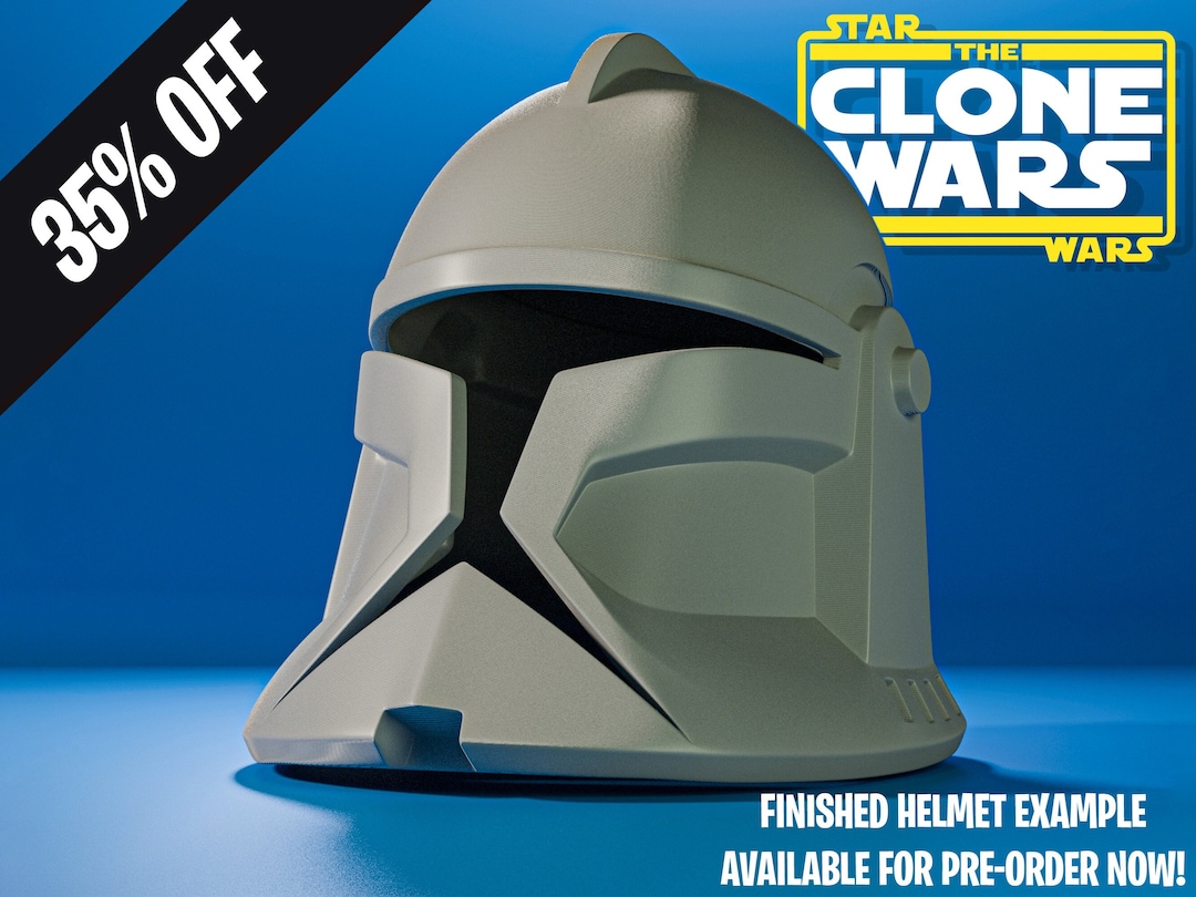 Animated Phase 1 Clone Trooper Helmet Cosplay 3D Print 3D Printed Helmet/replica Clone Wars ...