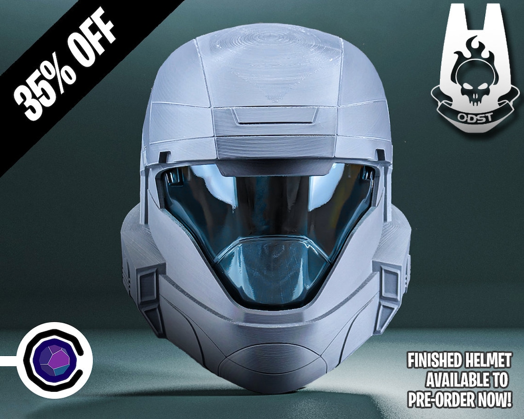 Halo 3 ODST Helmet - 3D Printed Helmet/replica - Halo - Props - Cosplay ...