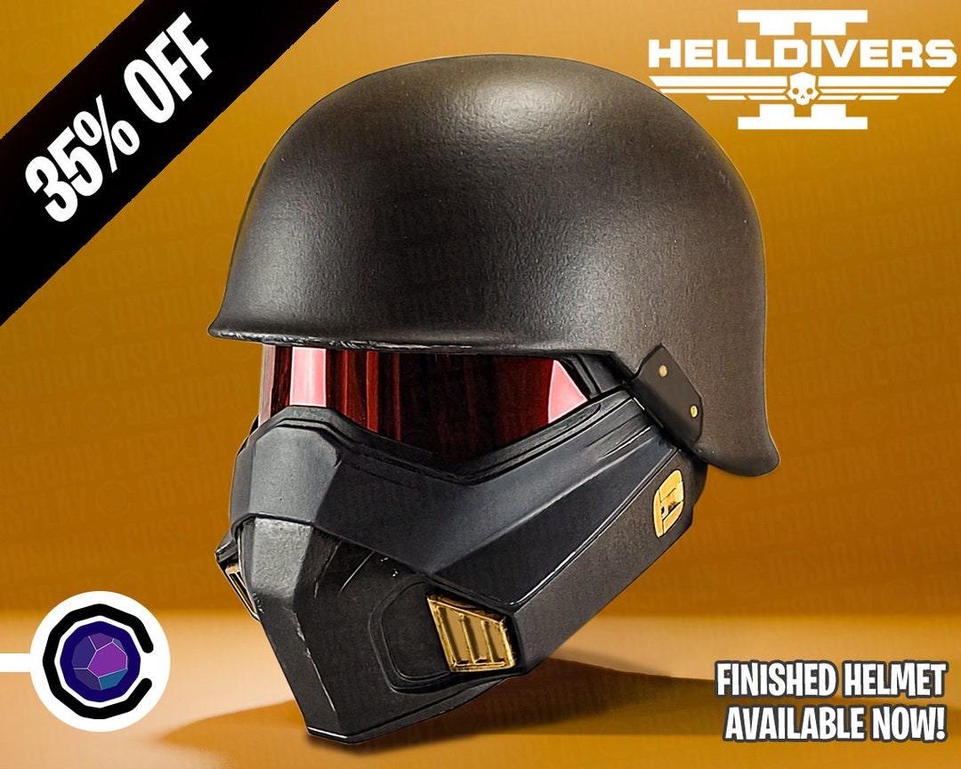 Helldivers 2 Light Gunner Helmet Cosplay 3D Print - 3D Printed Helmet ...