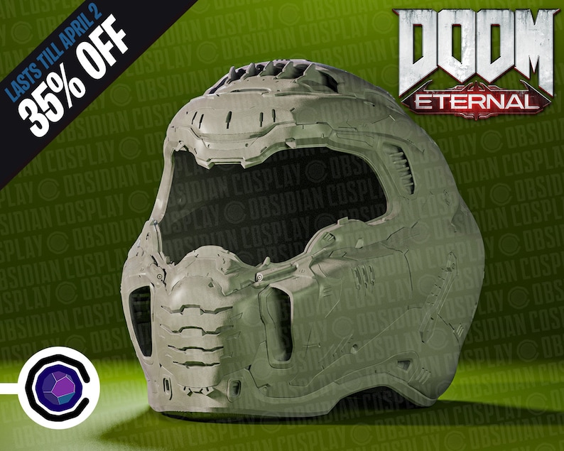 Doom Slayer Helmet Cosplay 3D Print 3D Printed Helmet/replica Doom ...