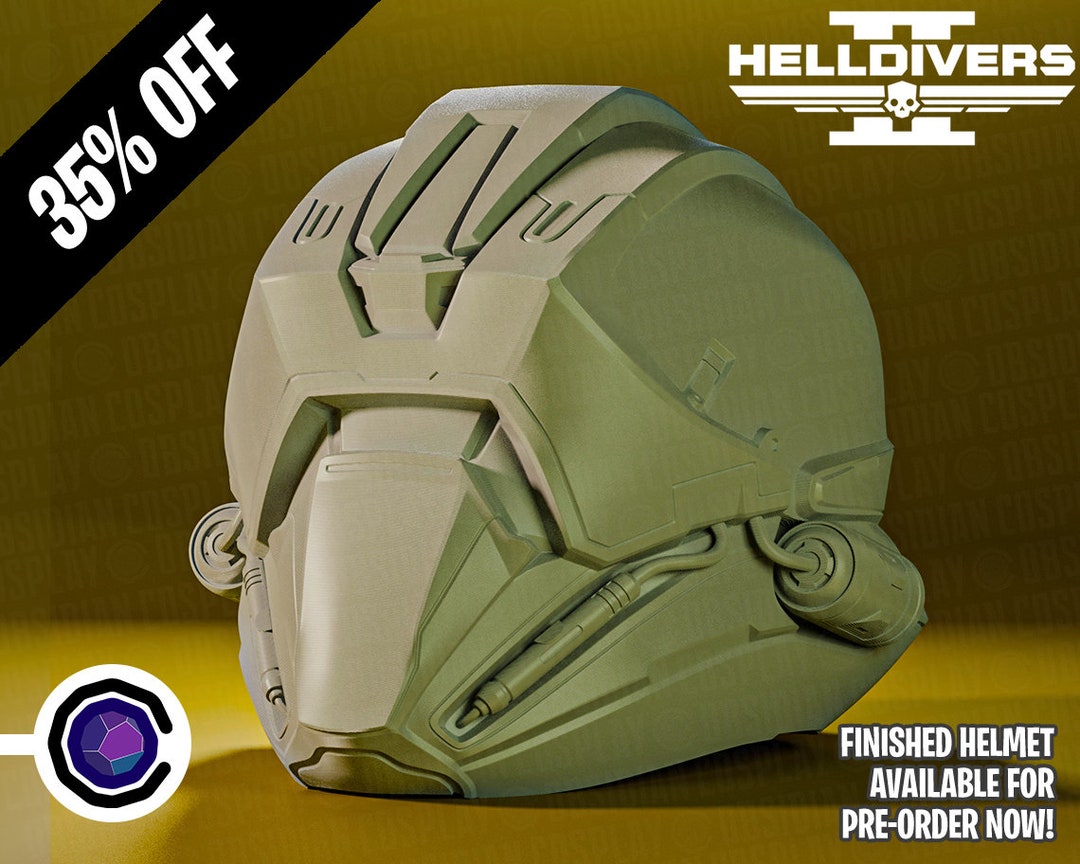 Helldivers 2 Juggernaut Helmet Cosplay 3D Print - 3D Printed Helmet ...
