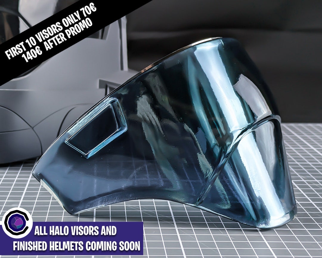 ODST Helmet Visor Resin Made Mirrored Visor - Helmet/replica - Halo ...