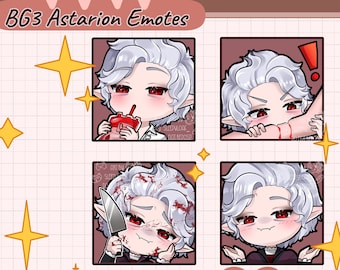 Astarion Baldur's Gate 3 Emotes - Etsy