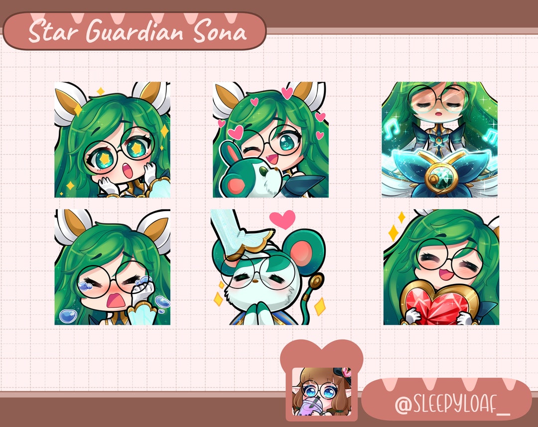 Star Guardian Sona Emotes - Etsy Portugal