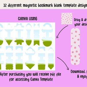 Magnetic Bookmark Template, Magnetic Bookmark SVG, Make Your Custom Bookmark Template, Drag Drop ...