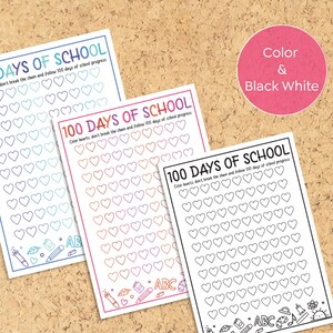 100 Days of School Tracker Printable Tracker for Kids 100 Days of ...