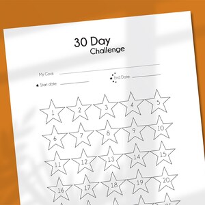 30 Day Challenge, Printable Habit Tracker, 30 Day Goal Tracker ...
