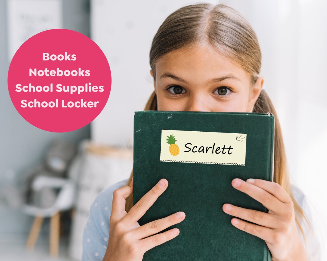 School Supply Labels Printable Name Labels for Kids Name Stickers Name ...